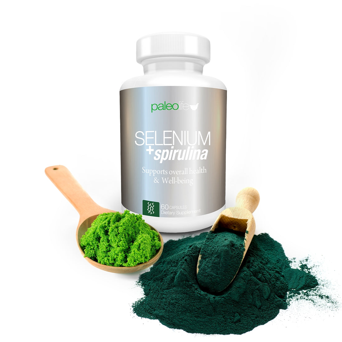 Pastillas de Selenio 200 mcg con Espirulina 350 mg Integrada – Paleolife